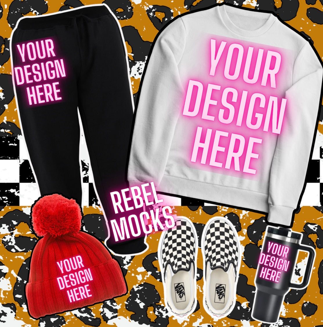 Outfit Vibes Mock Set Flat Lay Mock Up – Rebel Mocks & Badghoul Digital