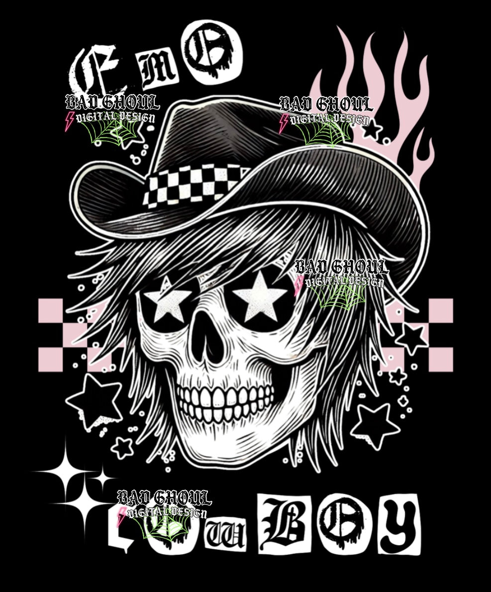 Emo Cowboy PNG Download – Rebel Mocks & Badghoul Digital