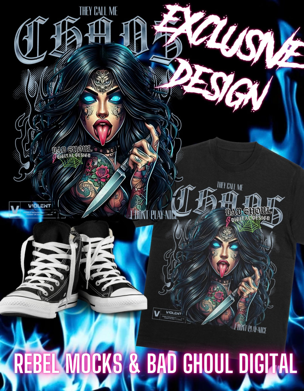 EXCLUSIVE They Call Me Chaos PNG Download – Rebel Mocks & Badghoul Digital