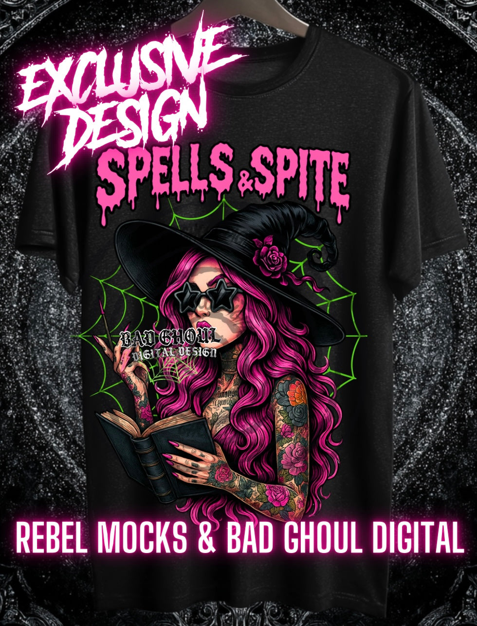Exclusive Spells & Spite PNG DOWNLOAD Black Fabric ONLY – Rebel Mocks ...