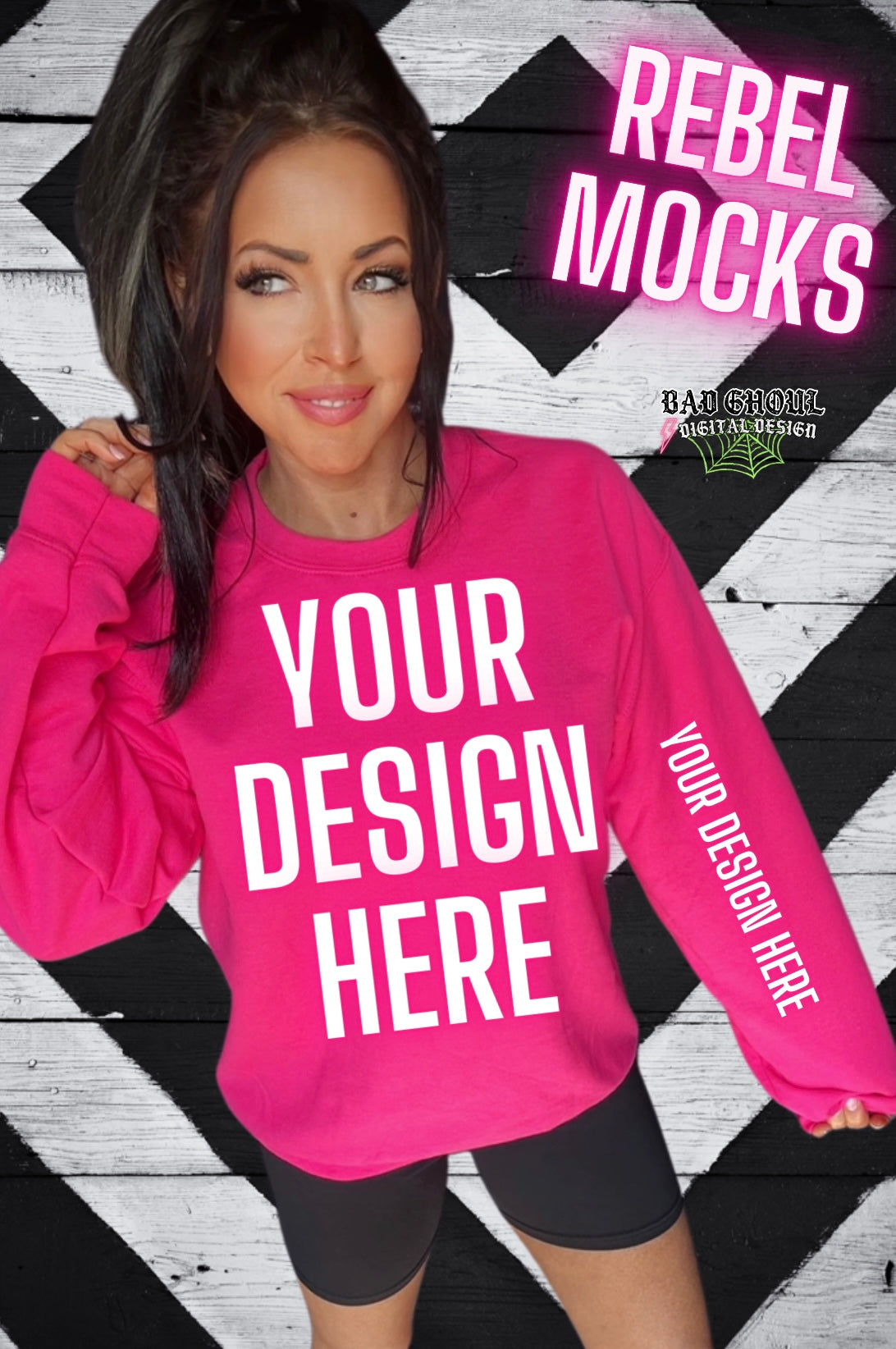 Heliconia Gildan IRL Model Mock Up TRENDING – Rebel Mocks & Badghoul ...