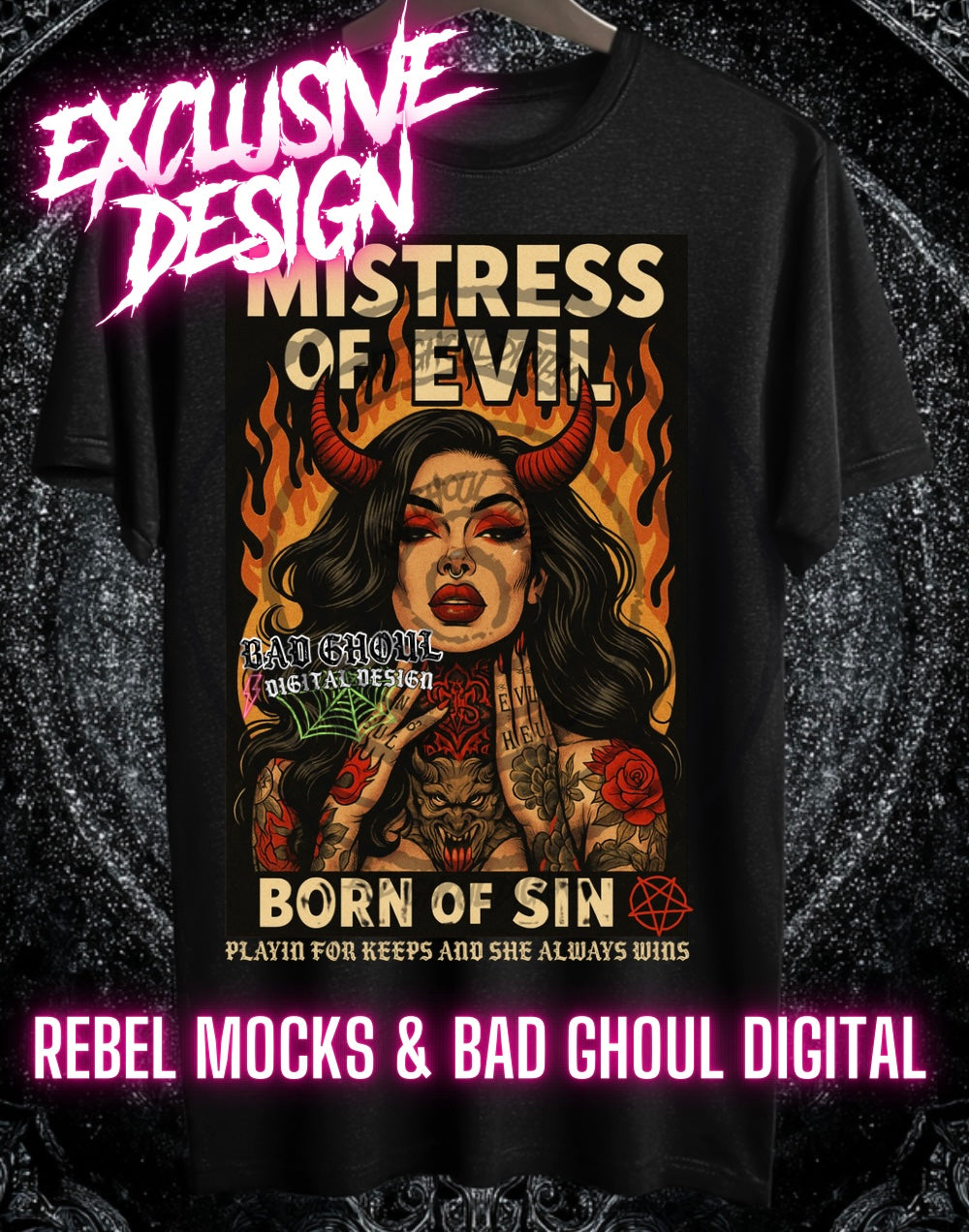 Exclusive Mistress Of Evil PNG DOWNLOAD – Rebel Mocks & Badghoul Digital