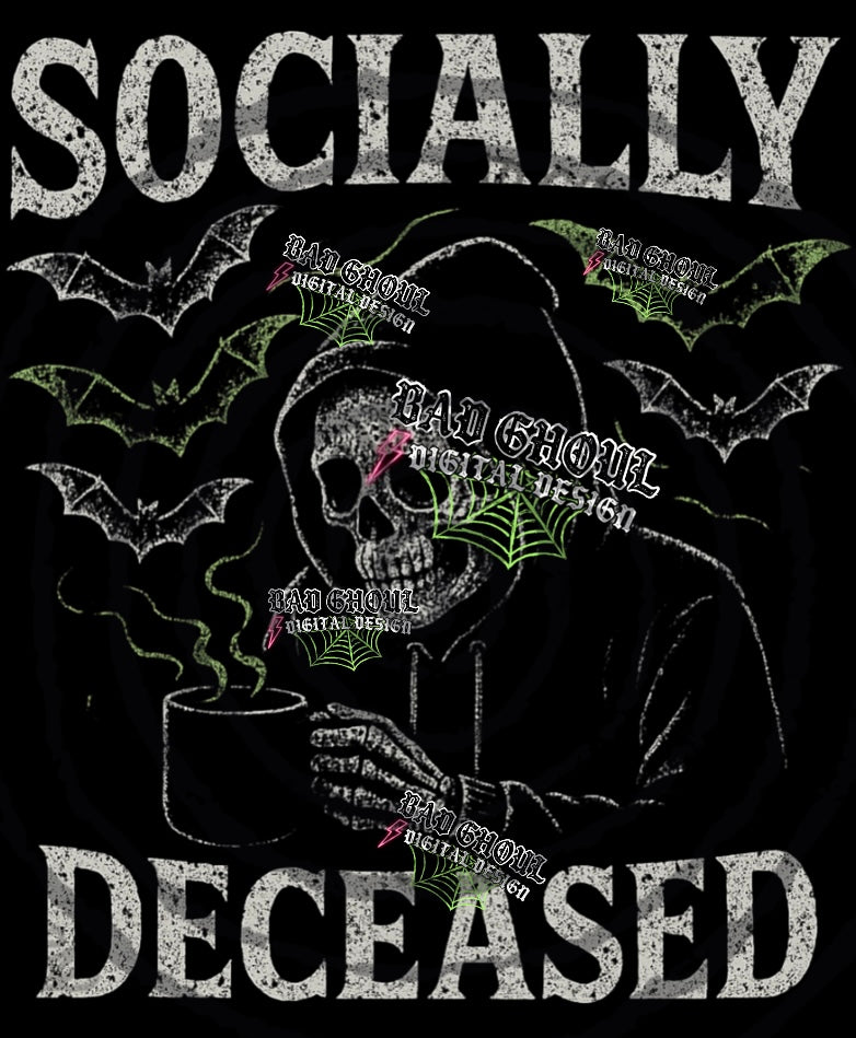 Socially Deceased Black Fab PNG DOWNLOAD – Rebel Mocks & Badghoul Digital