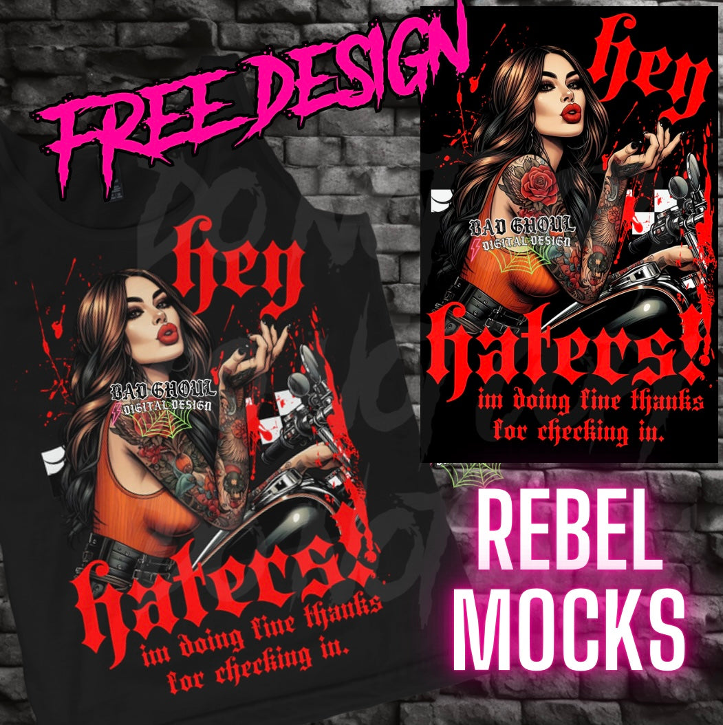 Hey Haters 💋PNG Download- best on black fabric – Rebel Mocks & Badghoul ...