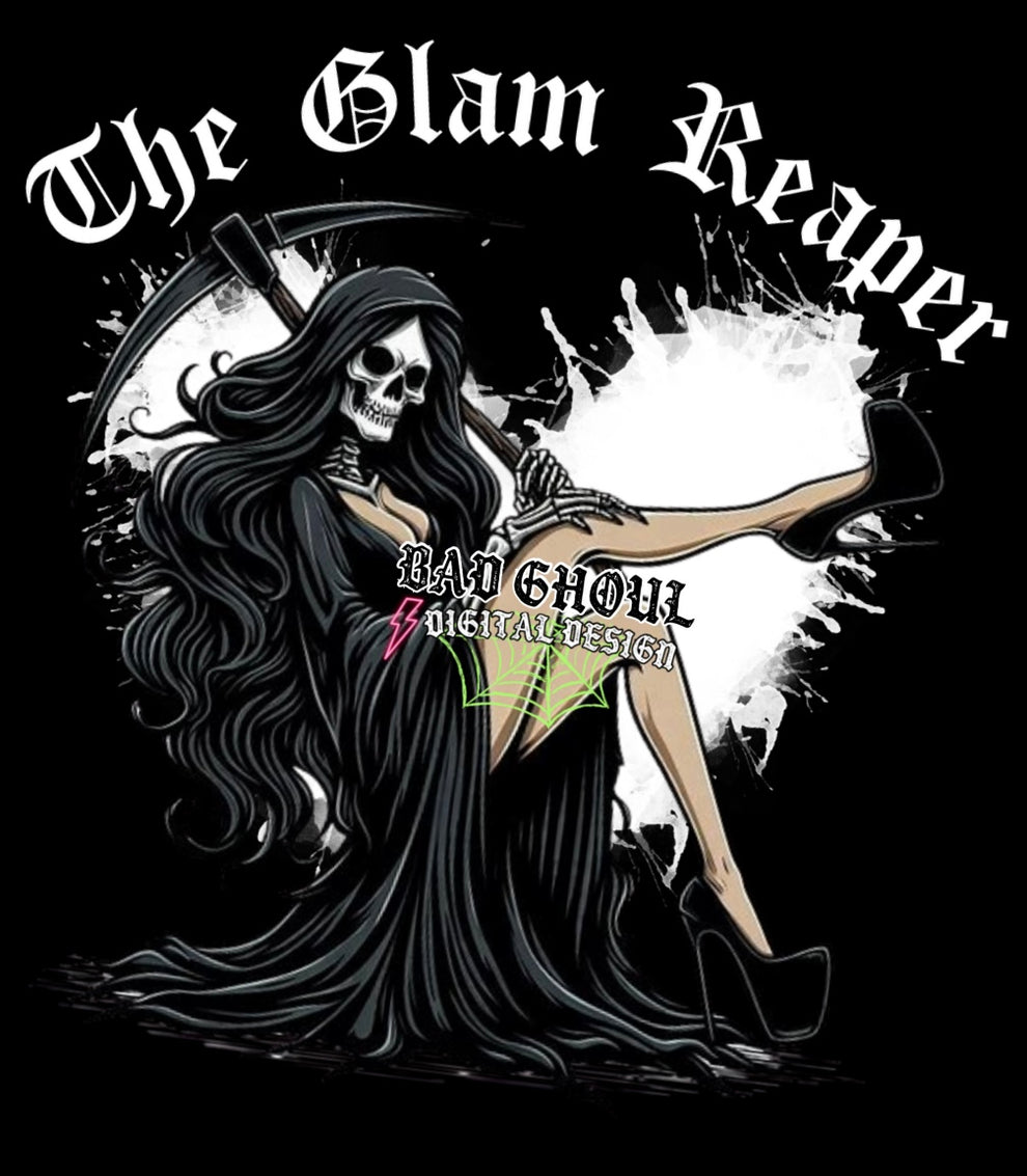 The Glam Reaper PNG Download – Rebel Mocks & Badghoul Digital