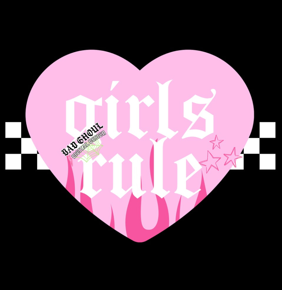 Girls Rule PNG Digital Download – Rebel Mocks & Badghoul Digital