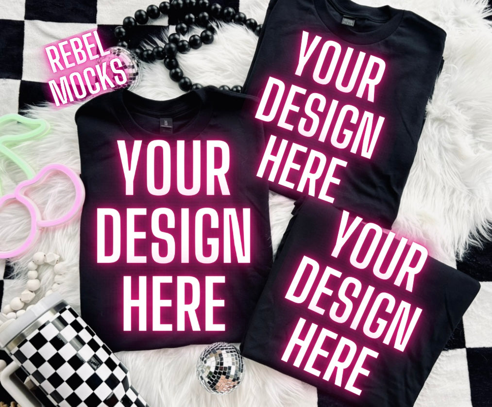 Black Collage Flat Lay Trending Mock Up Flat Lay – Rebel Mocks ...
