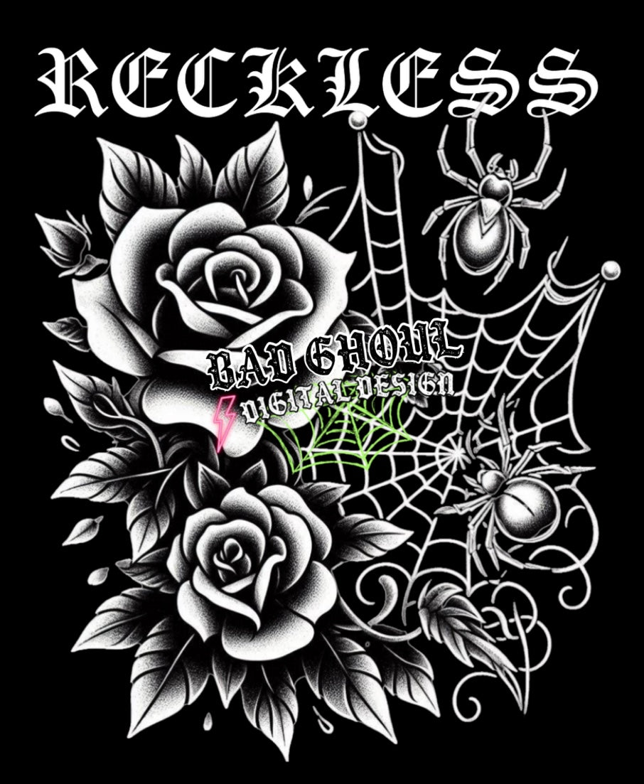 Reckless PNG Download Black Fabric Only – Rebel Mocks & Badghoul Digital