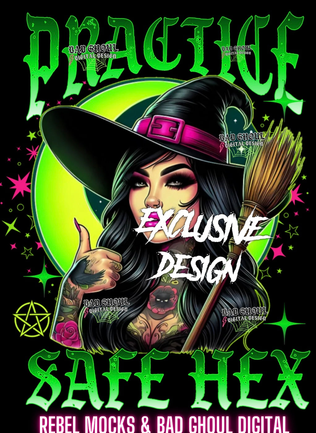 EXCLUSIVE Practice Safe Hex PNG Download – Rebel Mocks & Badghoul Digital