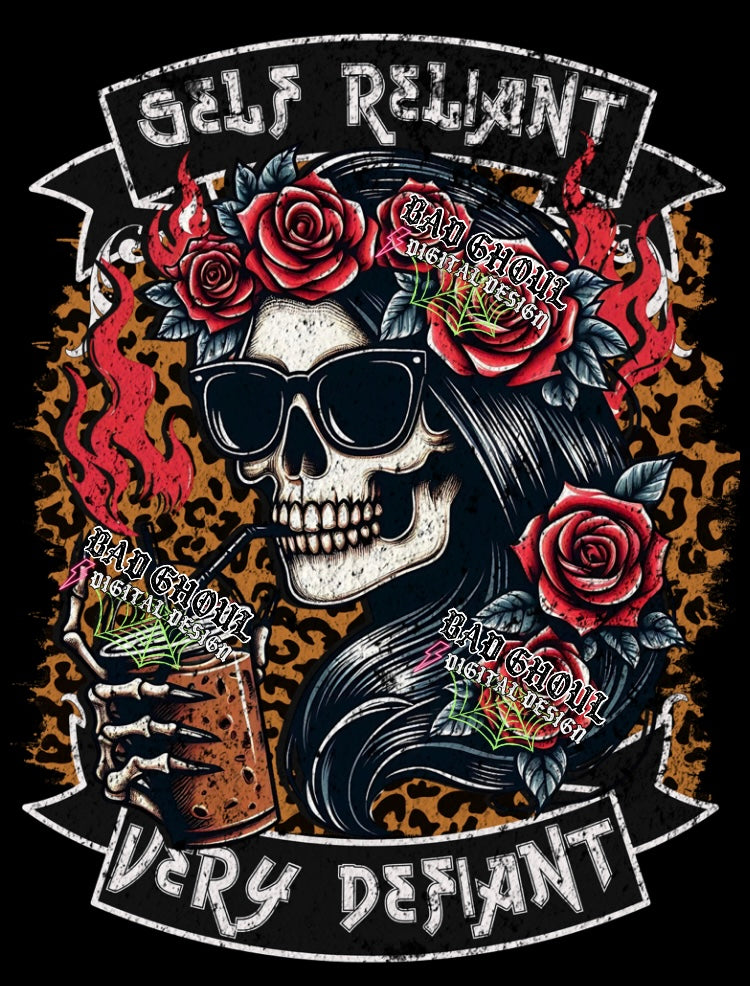 Self Reliant Very Defiant PNG download – Rebel Mocks & Badghoul Digital