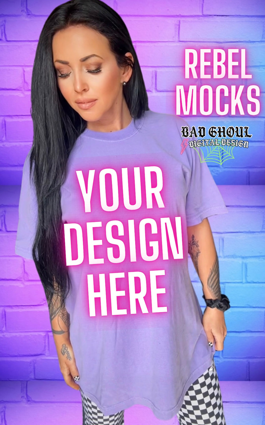 CC Violet IRL Model Mock VIBIN – Rebel Mocks & Badghoul Digital