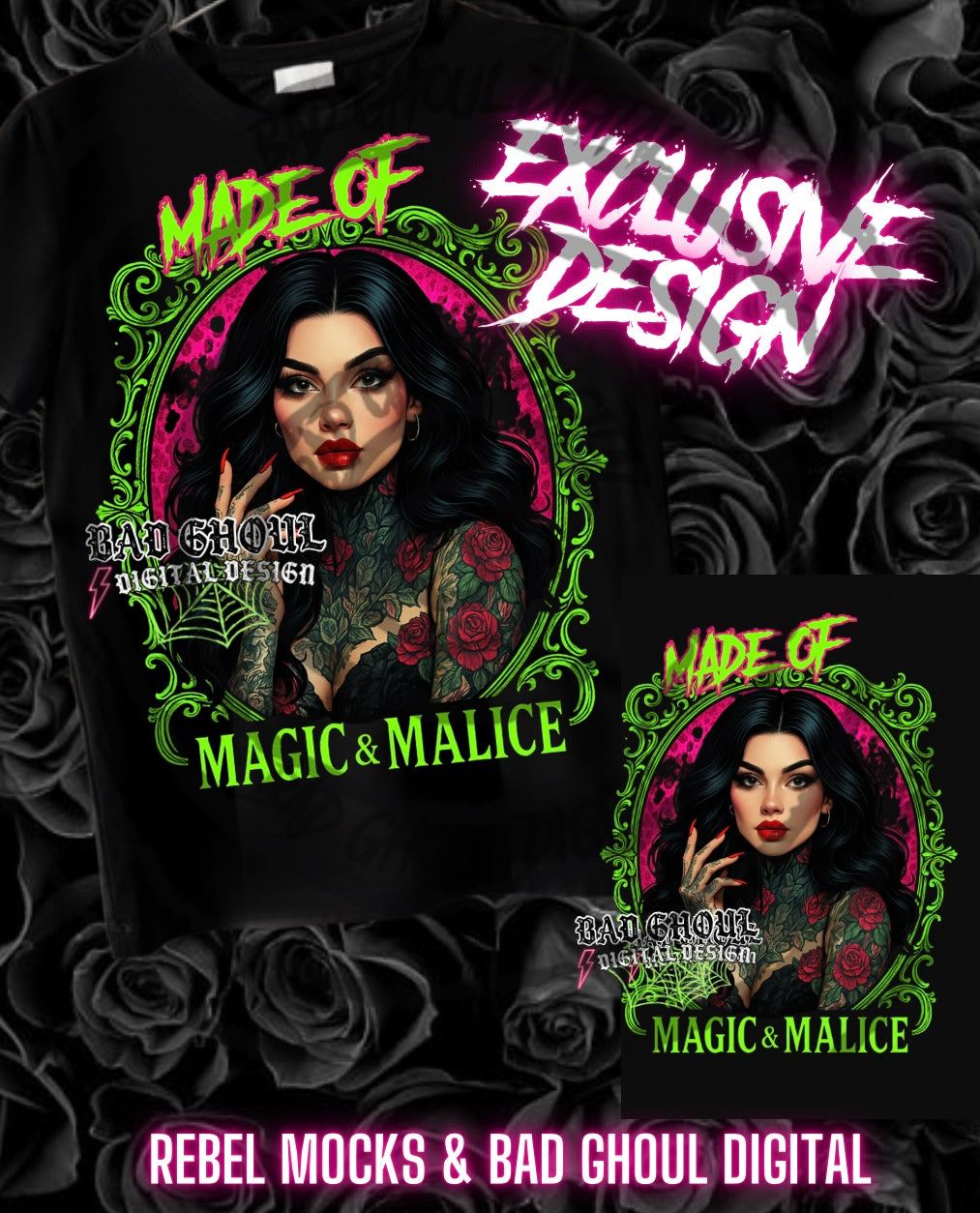 Exclusive Magic & Malice PNG DOWNLOAD – Rebel Mocks & Badghoul Digital