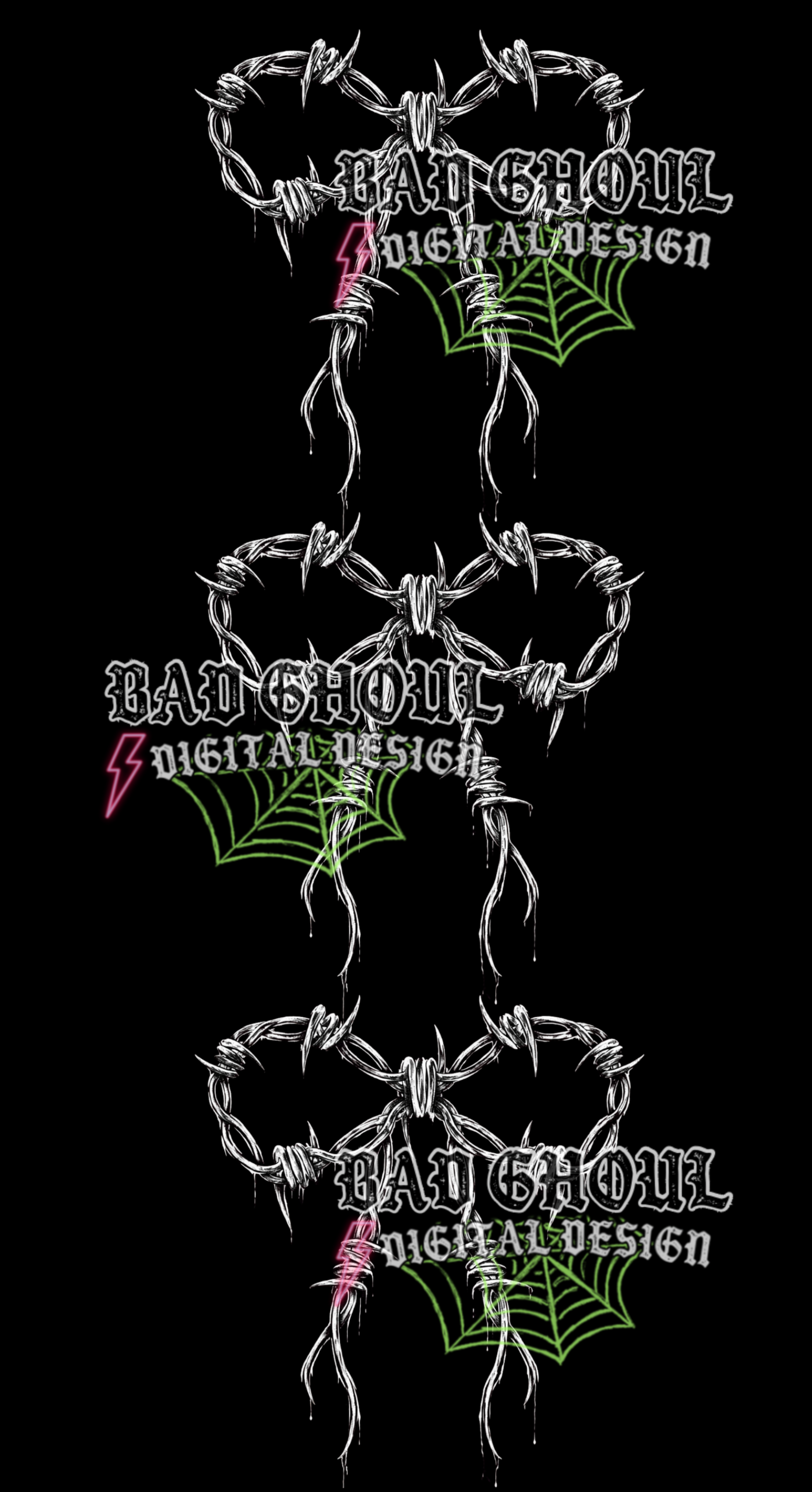 Barbwire Chain Bows Sleeve | PNG DOWNLOAD BLACK FAB ONLY – Rebel Mocks ...