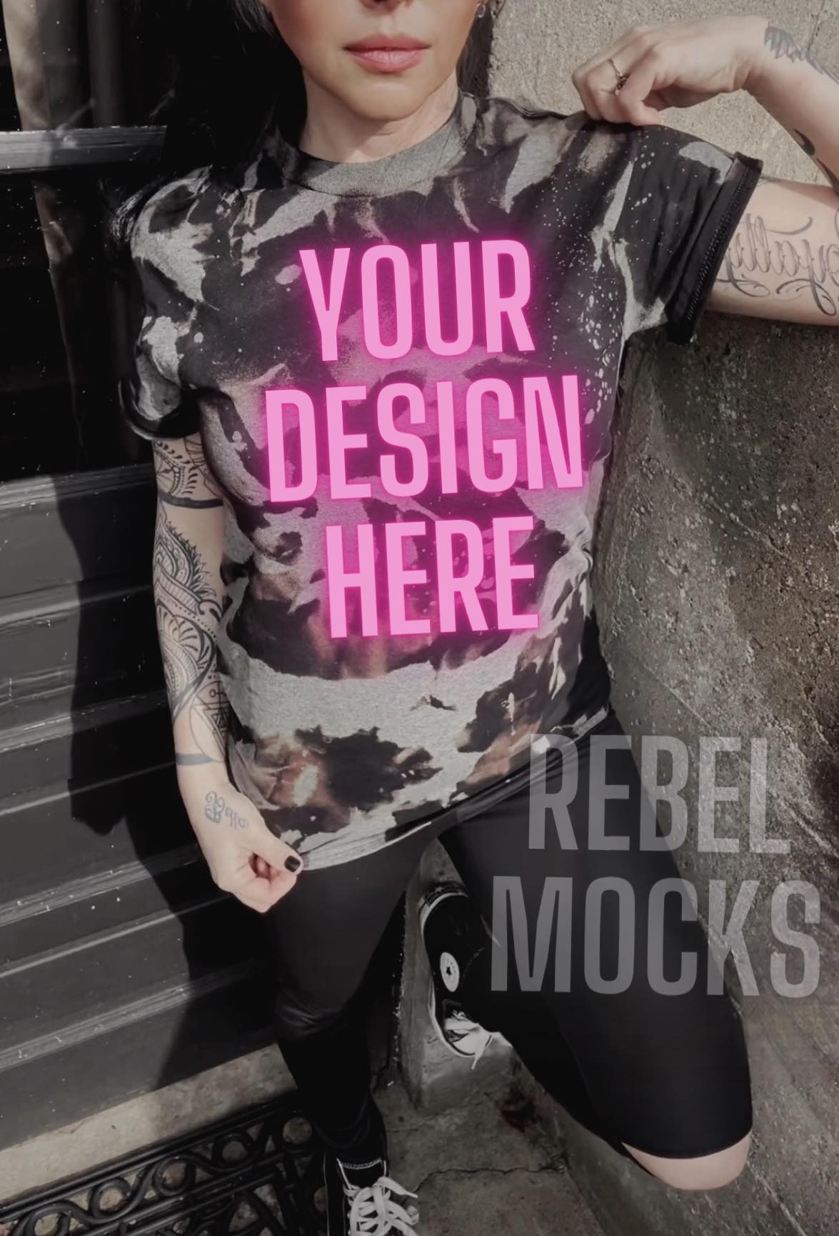 Acid Wash IRL MODEL MOCK – Rebel Mocks & Badghoul Digital
