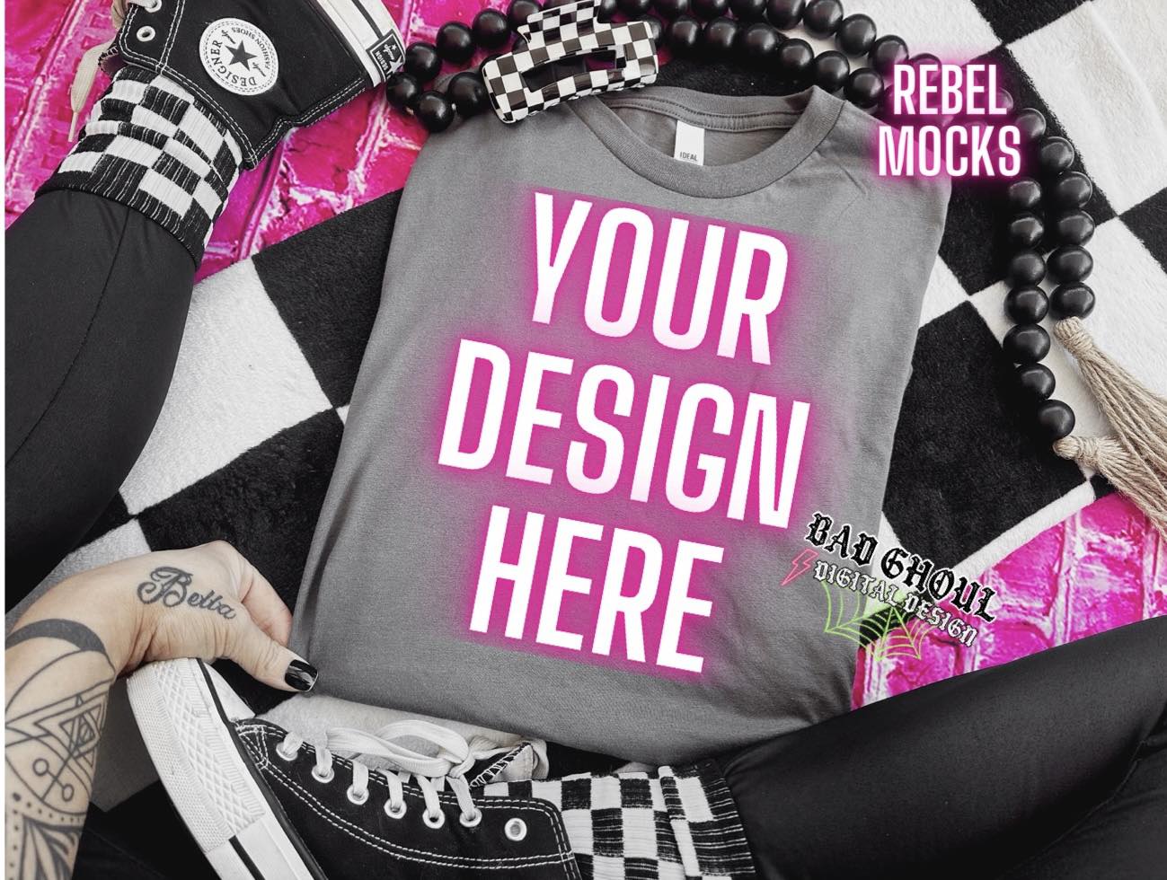 Gray Tee Flat Lay Mock Up Trendz – Rebel Mocks & Badghoul Digital