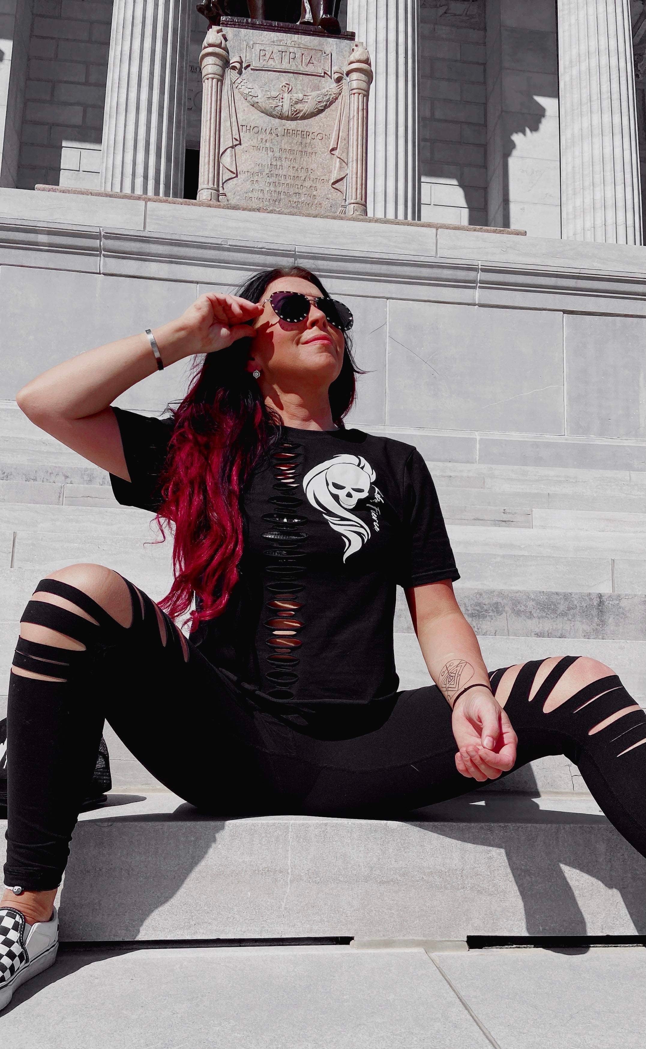 Laser Slash Leggings – Rebel Mocks & Badghoul Digital