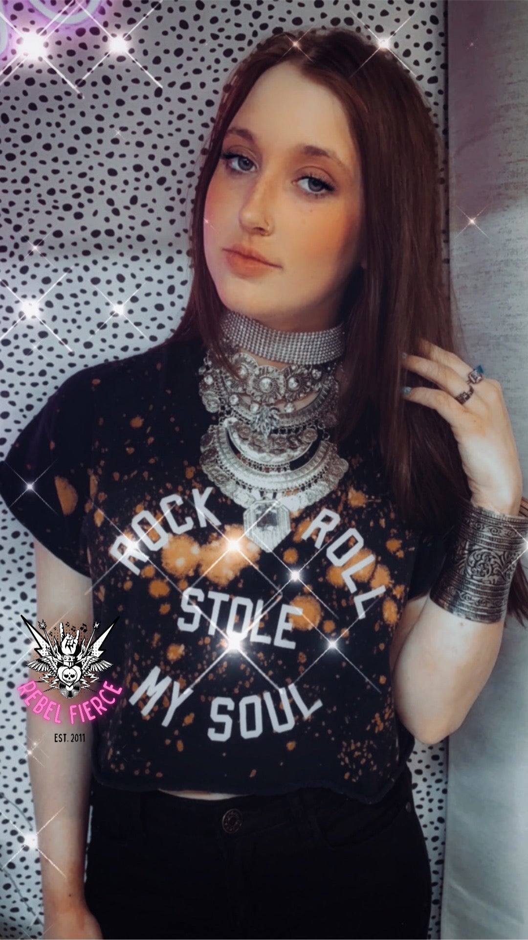 Rock N Roll Stole My Soul Acid Wash – Rebel Mocks & Badghoul Digital